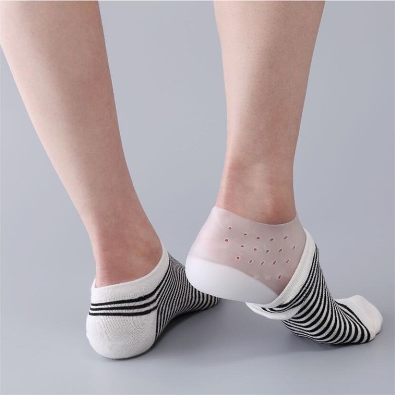 Unisex Invisible Height Increase Silicone Socks Gel Heel Pads Heel ...