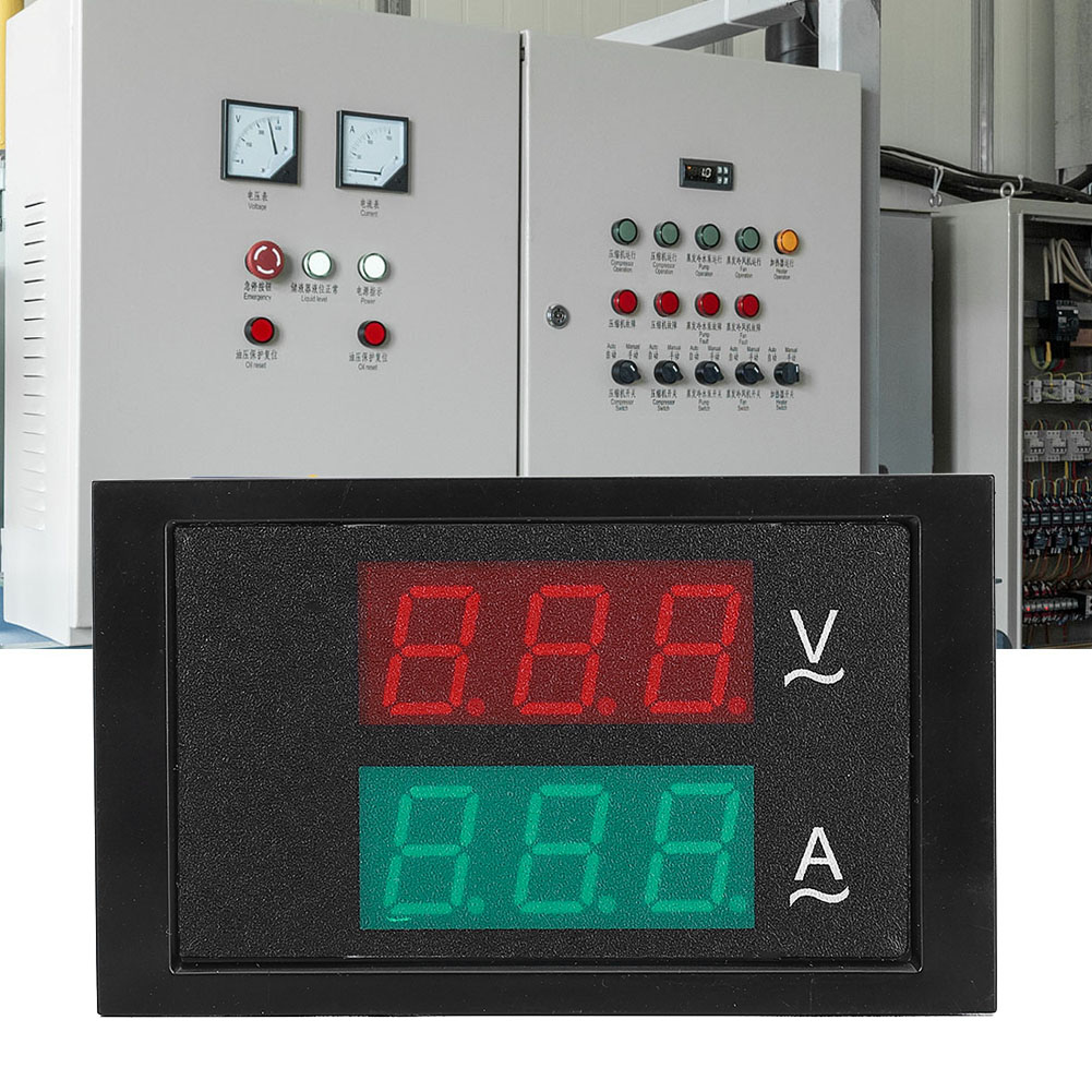 DL85-2041 เครื่องวัดแรงดันไฟฟ้ากระแสสลับแบบ Dual Display AC80-300V 0-50A พร้อมหม้อแปลงกระแสไฟ ...