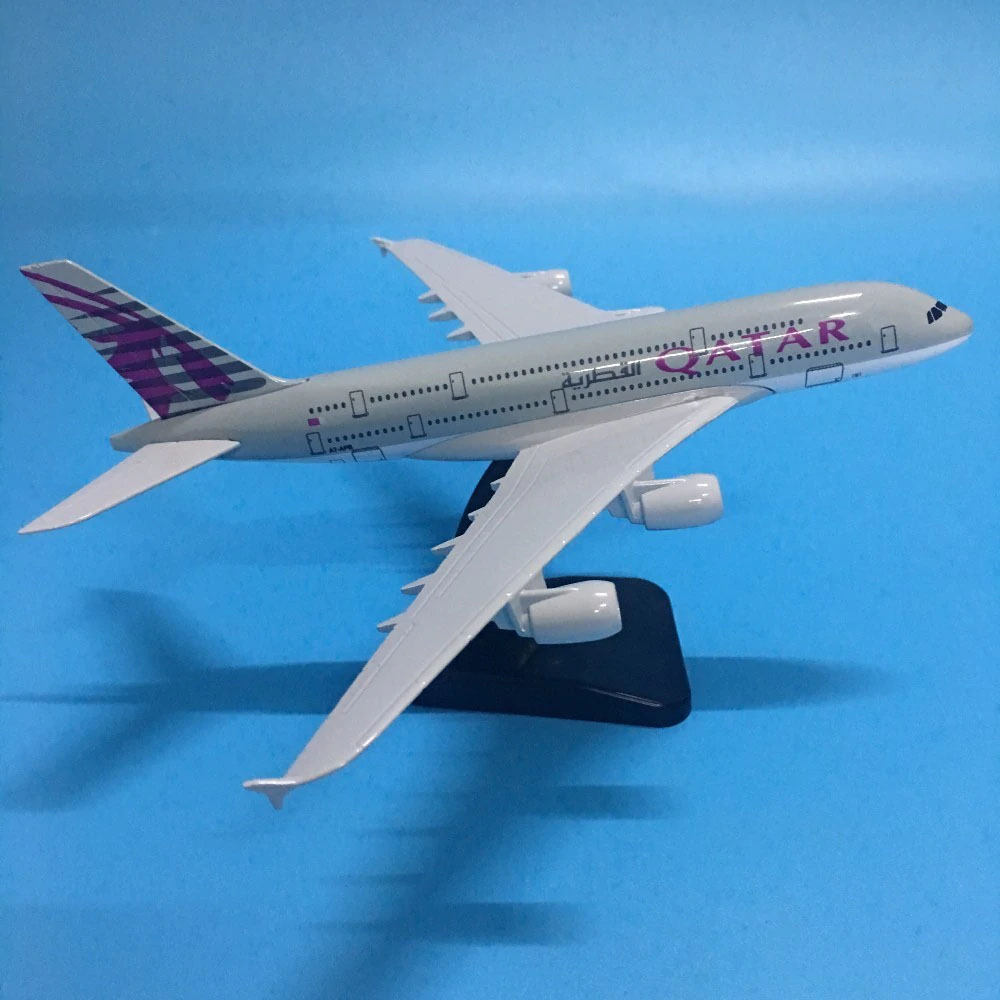 Qatar Airlines Airbus A380 20cm High Quality Diecast Model On Stand ...