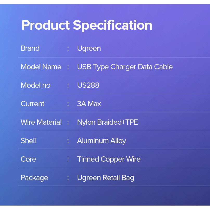 สายเคเบิล เครื่องชาร์จ และอะแดปเตอร์ Ugreen USB Type C Fast Charging ...