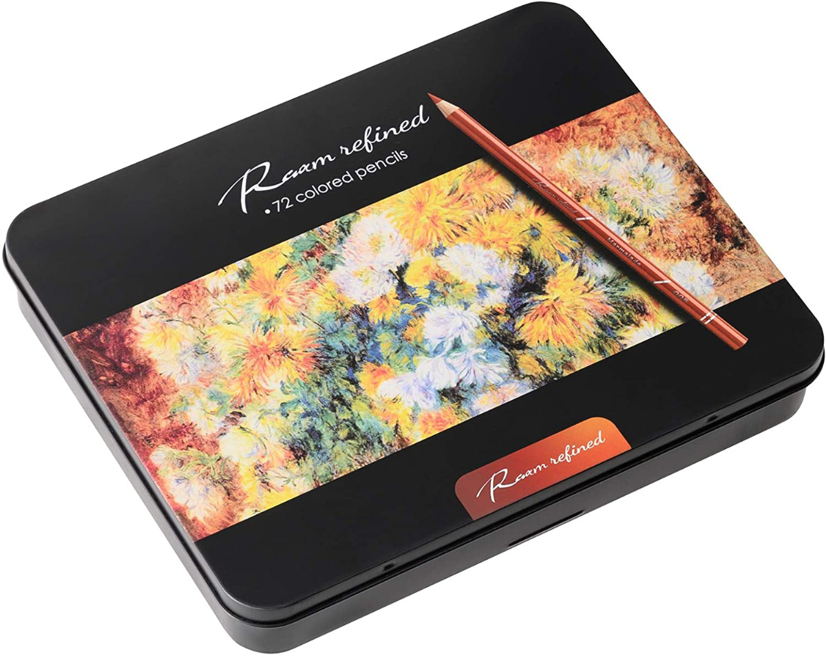 RAAM REFINED 72 Premium Colored Pencils for Adult Coloring,Artist Soft ...