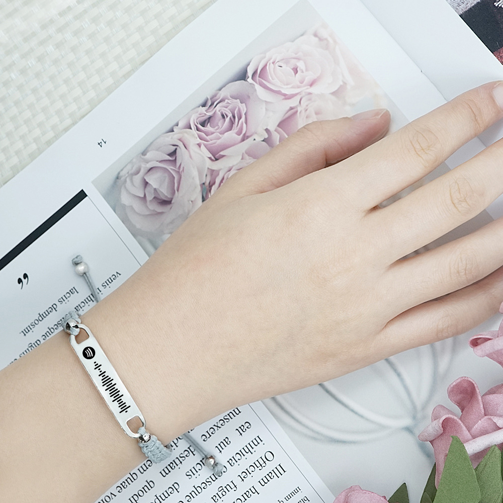 Personalized Song Scan Code Gift Custom Music Spotify Code Bracelet For ...