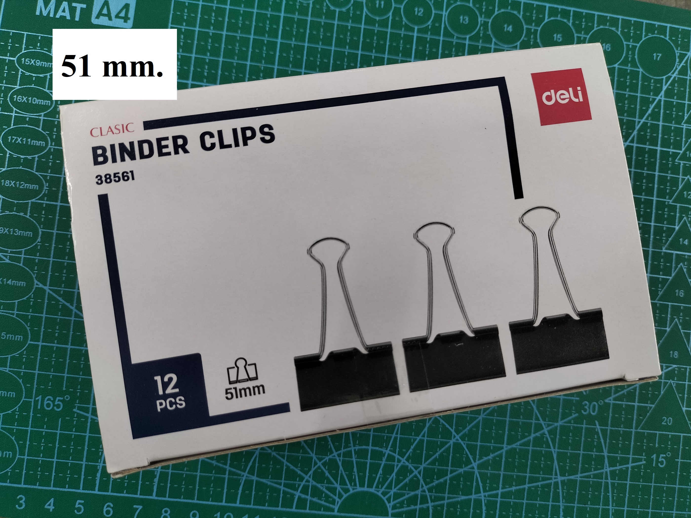 Deli Binder Clips (38563 32mm), (38562 41mm), (38561 51mm) คลิปหนีบ ...