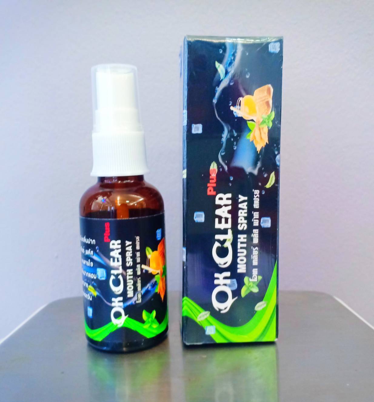 OK CLEAR เมาท์สเปร์ สเปร์พ่นคอ พรอโพลิส กระชายขาว 30 ml ลดกลิ่นปาก ...