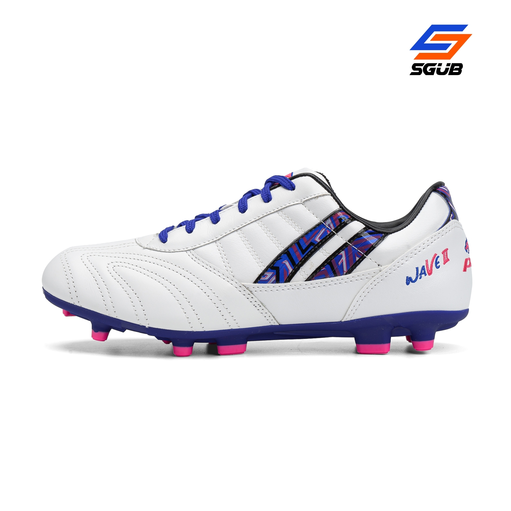 (PANลิขสิทธิ์)รองเท้าฟุตซอล PAN WAVE II หนังวัว สีใหม่ สีน้ำเงิน ไซส์ ...