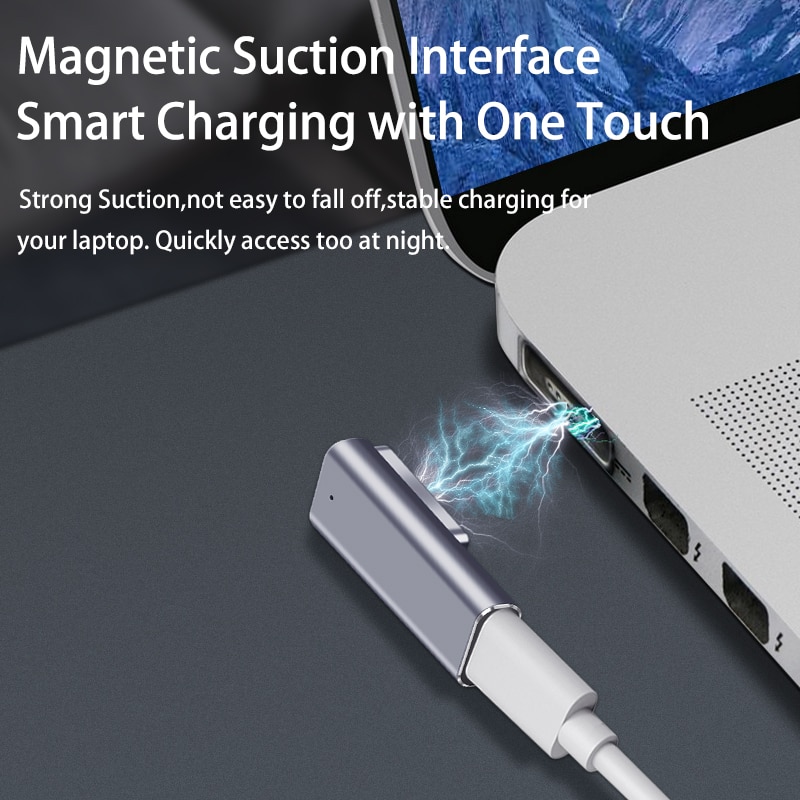 Type C Magnetic Adapter USB C PD to Magsaf* 1 2 Dc Power Connector for ...