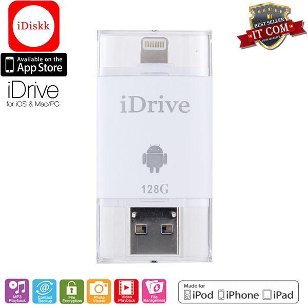 iDrive - iDiskk Pro 128GB LX-806 USB 3.0 แฟลชไดร์ฟสำรองข้อมูลสำหรับ ...