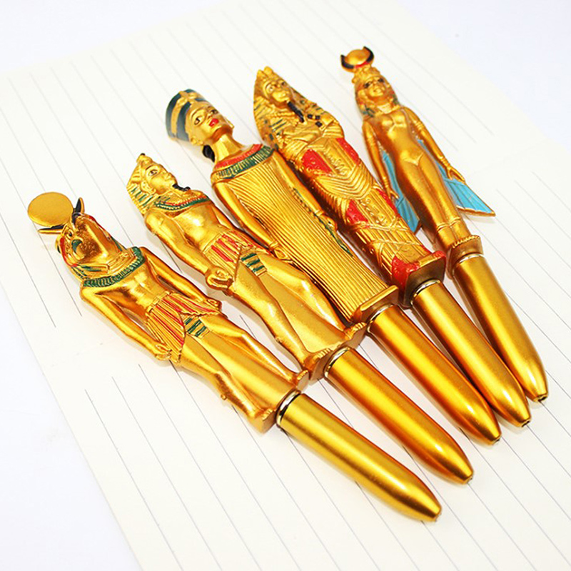 Egyptian Pharaoh Blue Ink Ballpoint Pen Hot Stamping Mummy Writing ...