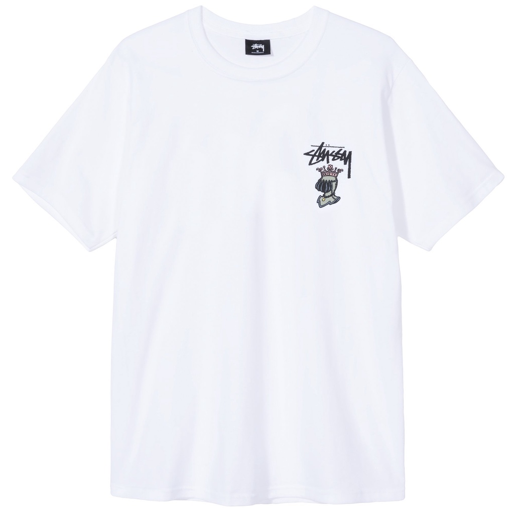 【lvvv】STUSSY เสื้อยืดลําลองสําหรับผู้ชายผู้หญิงแขนสั้นพิมพ์ลายการ์ตูน ...