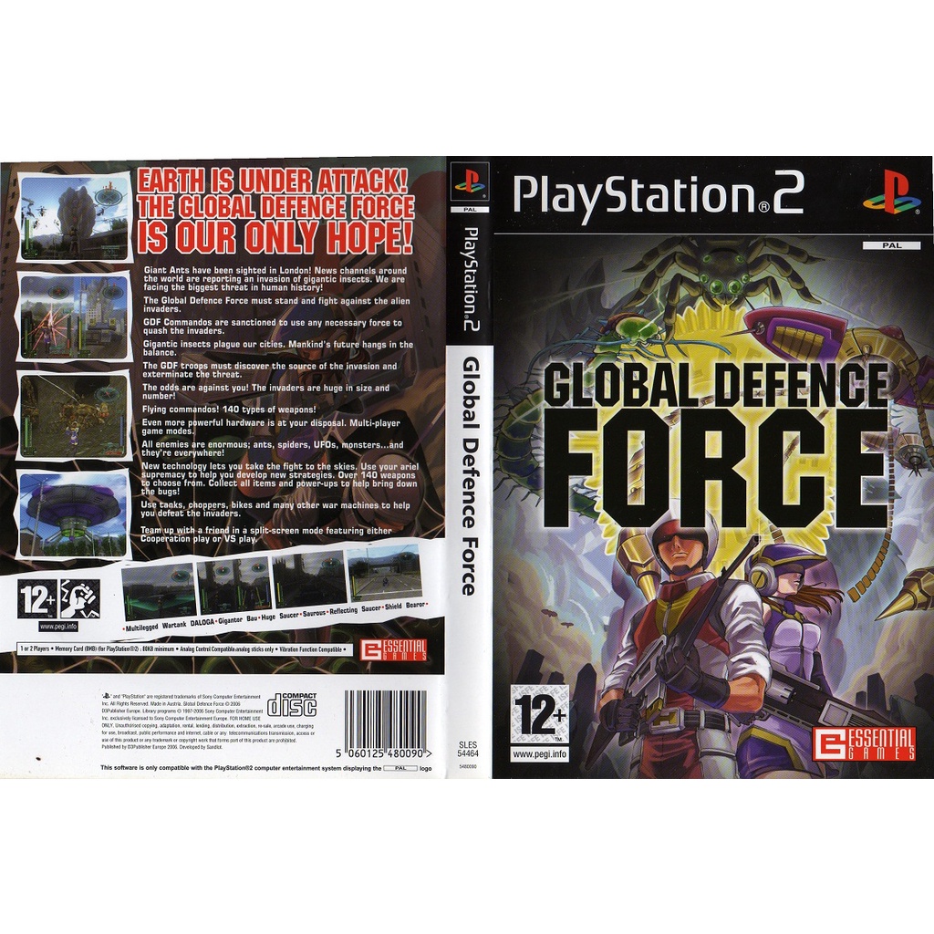 แผ่นเกมส์ PS2 Global defence force แผ่นไรท์ สกรีนแผ่น คุณภาพ ส่งไว ...