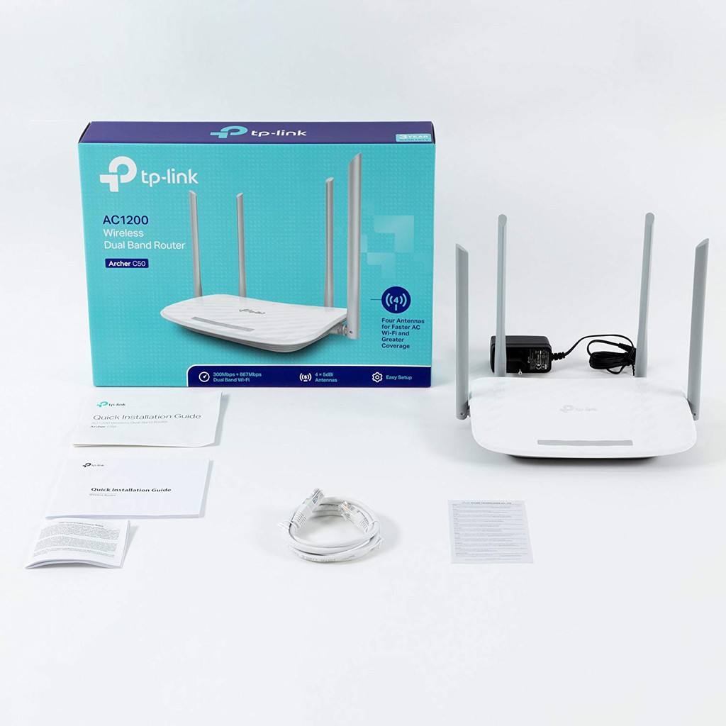 TP-LINK (Archer C50) Router Wireless AC1200 Dual Band รับประกัน LT ...