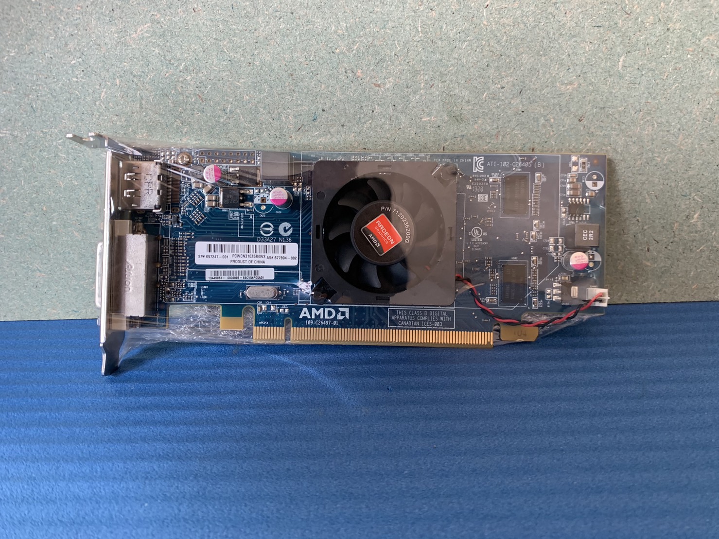 การ์ดจอ HP ATI AMD Radeon HD7400 1GB DDR3 64Bit (ขา LOW) สวยๆพร้อมใช้ ...