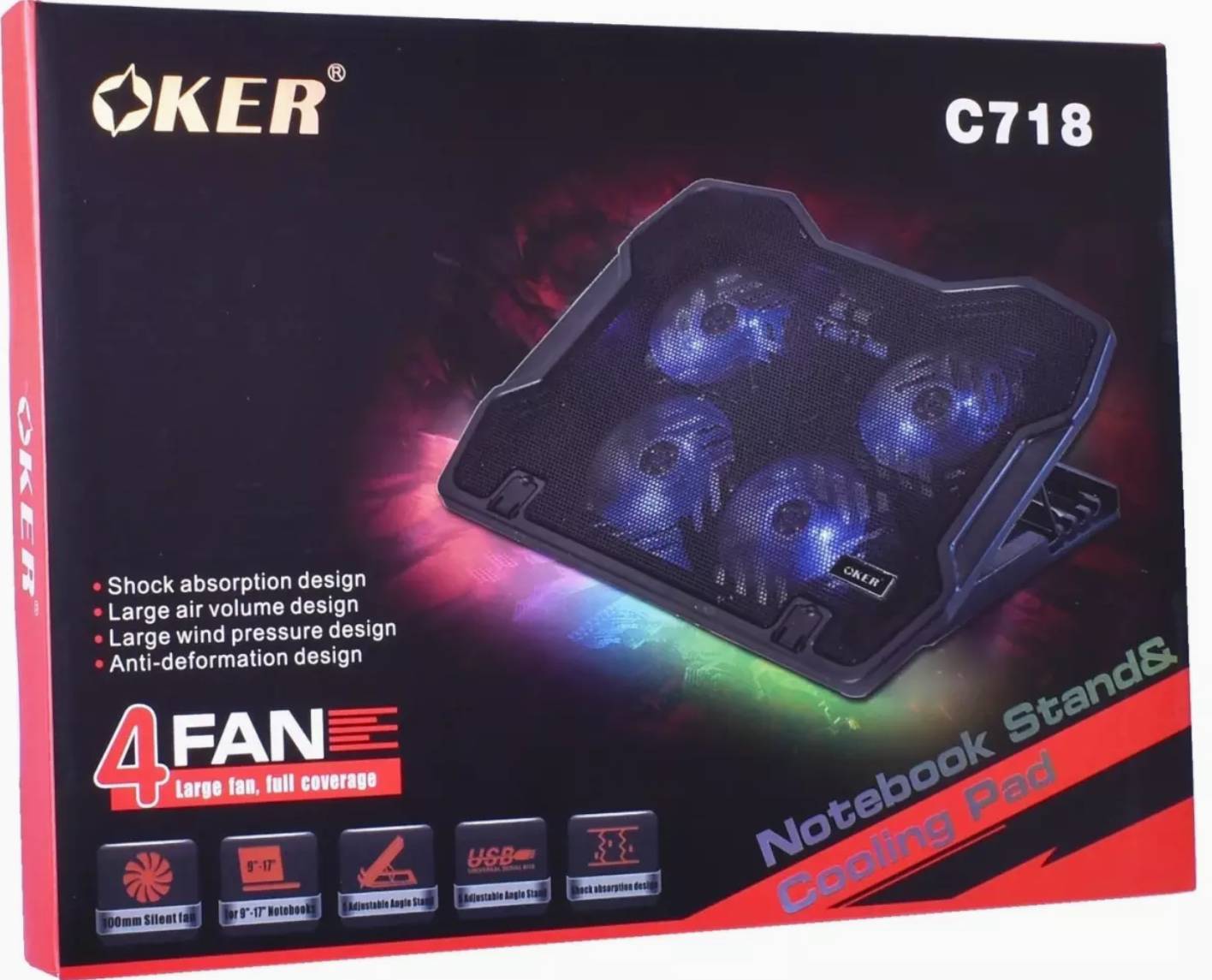 OKER Model-C718 Notebook Stand&Cooling Pad | Lazada.co.th