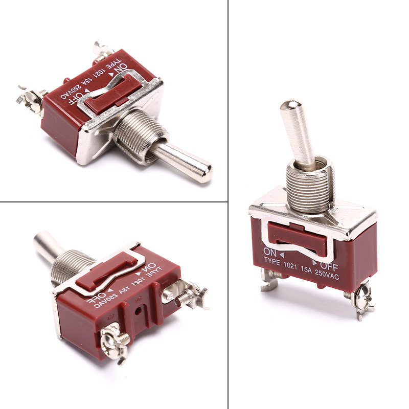 Momentary Toggle Switch (ON) OFF Spring Return 2 Pin Latching Switch ...