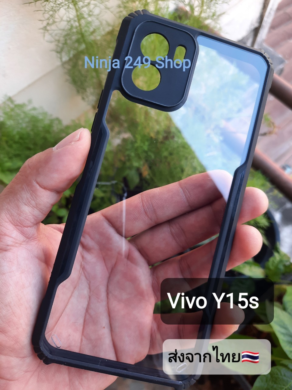 เคส Vivo Y15s / Y01 (ใช้ร่วมกันได้) ขอบซิลิโคน + หลังใส + กันกล้อง ...