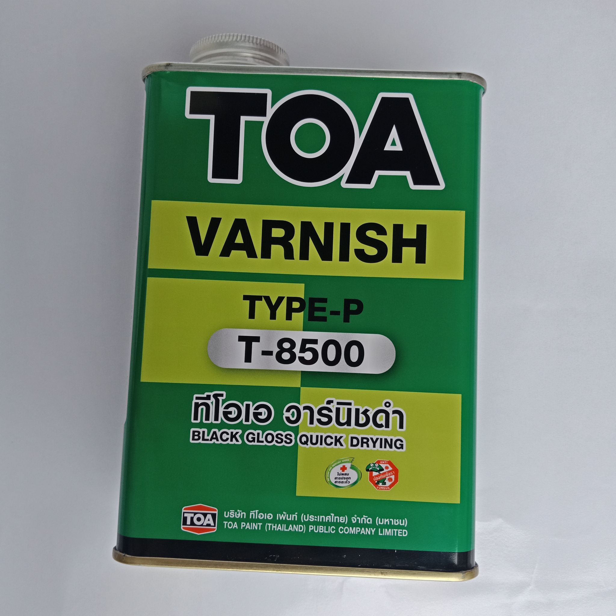วานิชดำ TOA[ทีโอเอ]T-8500 TOA Black Vanish วานิชน้ำมันสกัด ผสมเรซิน มีความทนทาน ซึมลึกเข้าสู่ ...