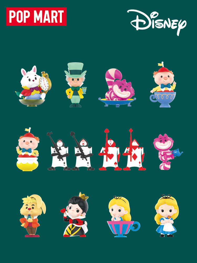 POPMART Bubble Mart Disney Alice in Wonderland Blind Box Handmade Toys ...