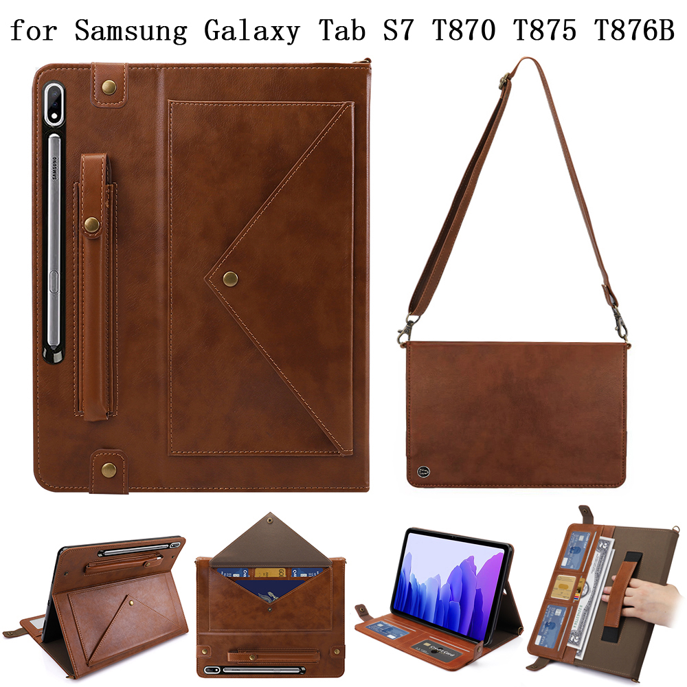 with Strap Tablet Case for Samsung Galaxy Tab S7 tabS7 T870 T875 T876B ...