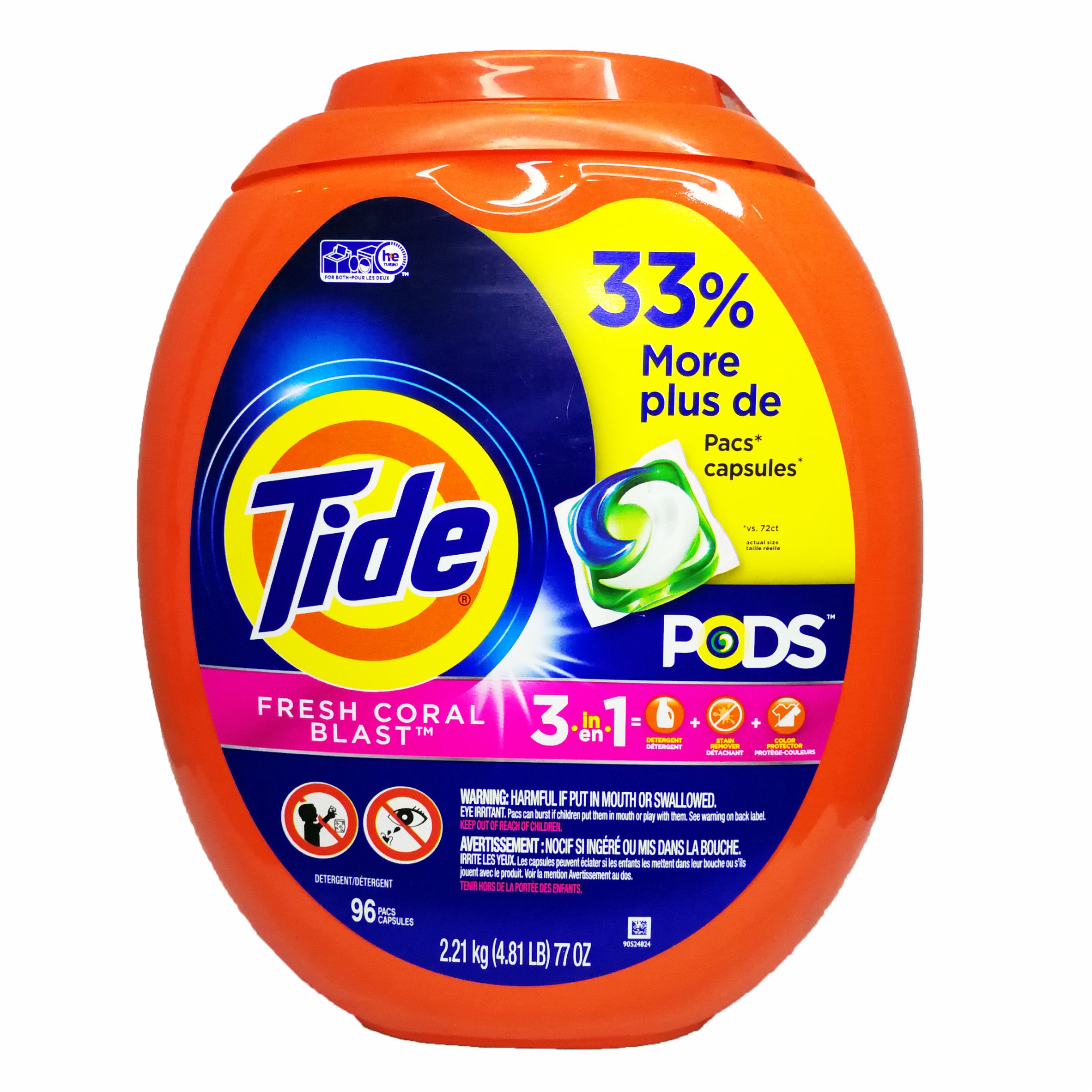 Tide PODs 73 เม็ด เจลบอลซักผ้า สูตร 4-in-1 Downy April Fresh Liquid ...