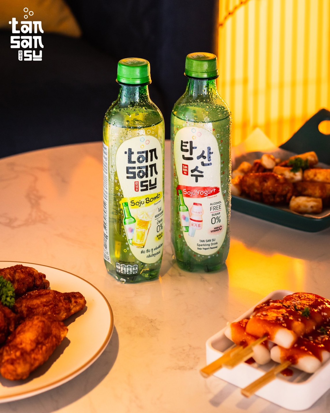 tun sun shu ตัน ซัน ซู 360ml. 2ขวด 6ขวด เครื่องดื่มโซดา กลิ่นโซจูบอมบ์ ...