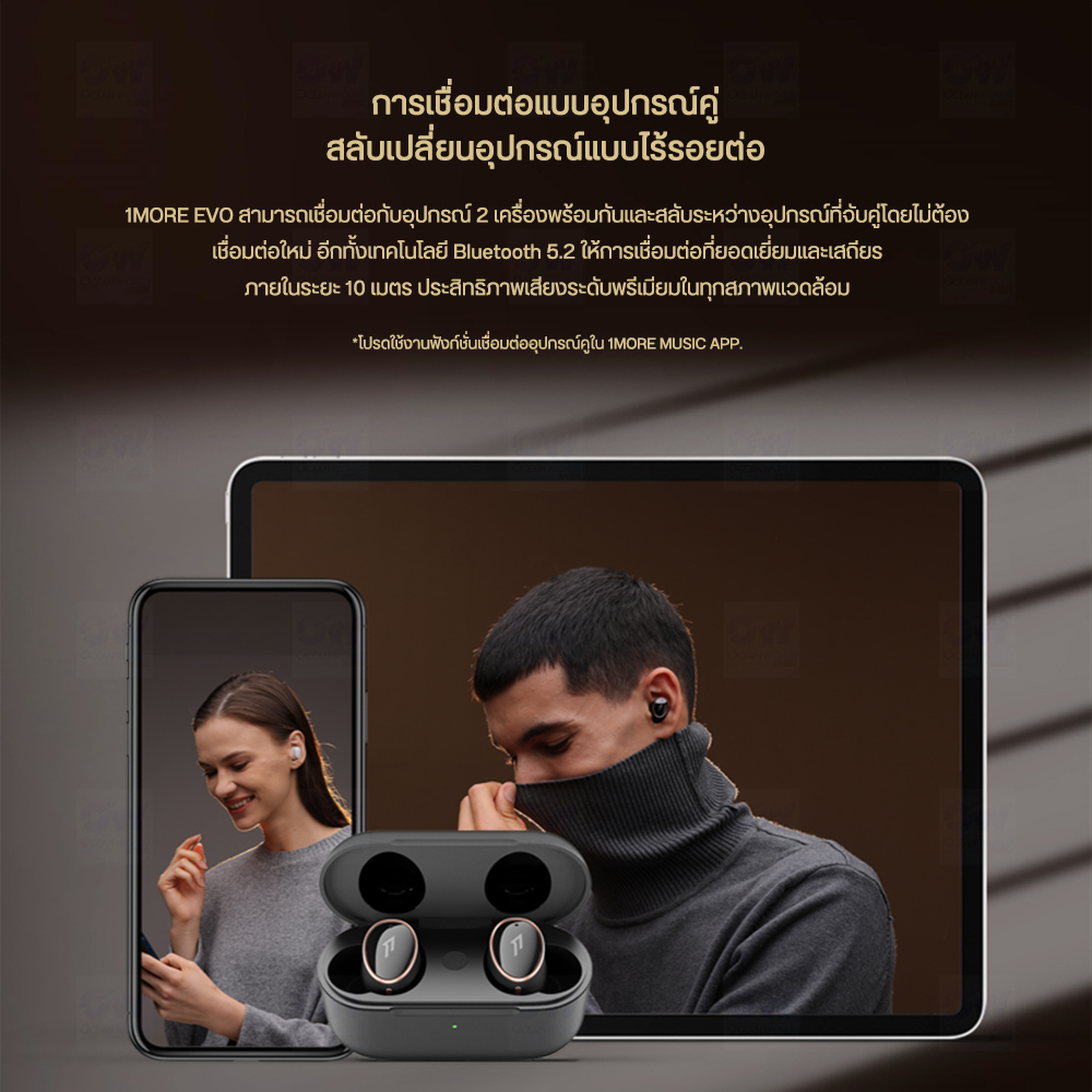 1MORE Omthing EVO EH902 True Wireless Earbuds หูฟังบลูทูธไร้สาย ANC ...