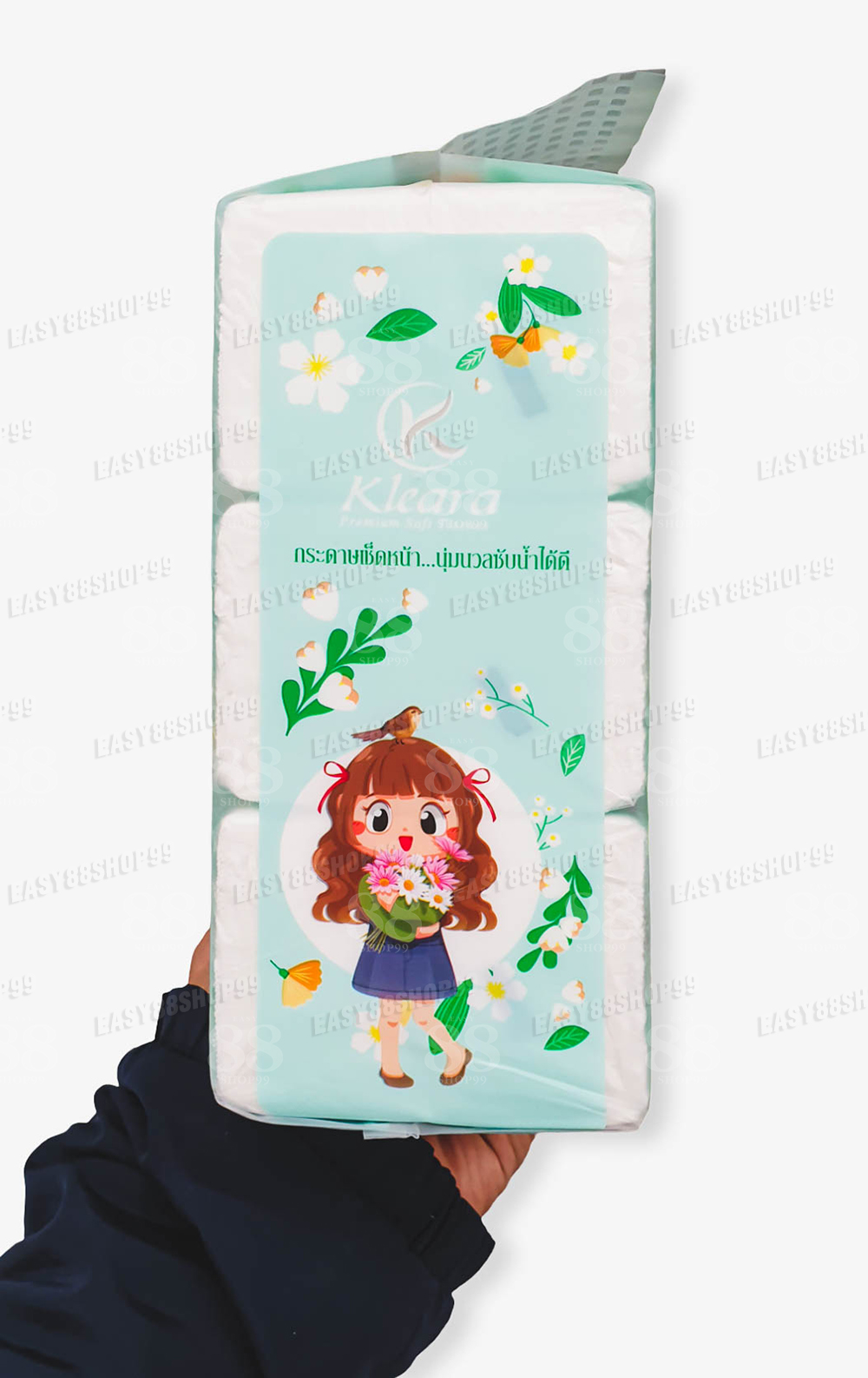 กระดาษเช็ดหน้า กระดาษทิชชู่ หนา 4 ชั้น ไม่เป็นขุย อ่อนโยนต่อทุกผิวสัมผัส Kleara Premium Soft ...