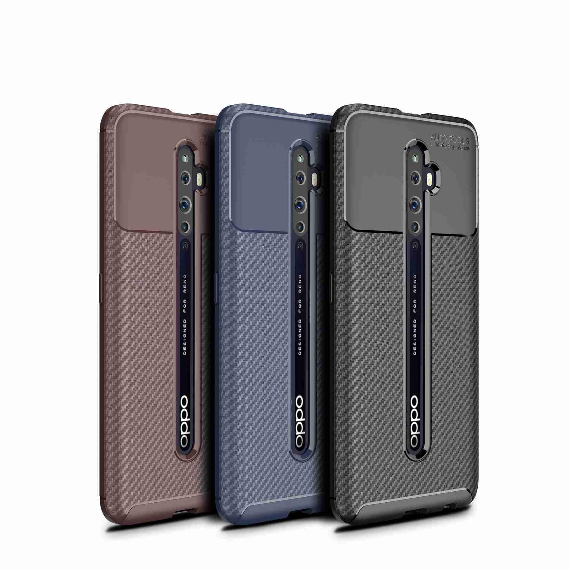 Maxlaber Case For Oppo Reno 2F Premium Carbon Fiber Grain Anti ...