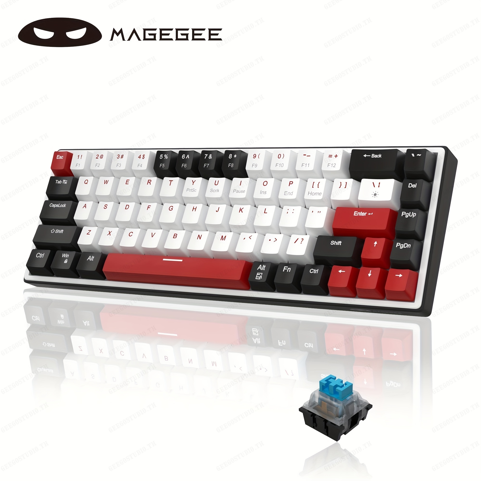 MageGee 60% Mechanical Gaming Keyboard, 68 Keys Hot-Swappable Compact ...