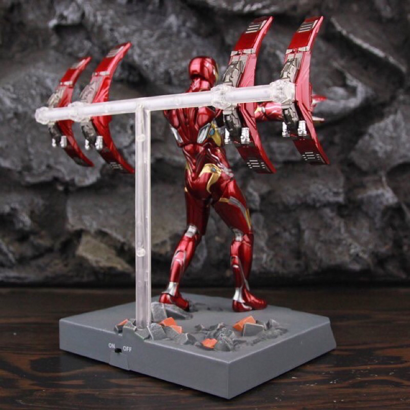 ZD TOYS IRON MAN MK 50 Ver. 2.0 LED Energy Displacer Sentries 110 scale ...