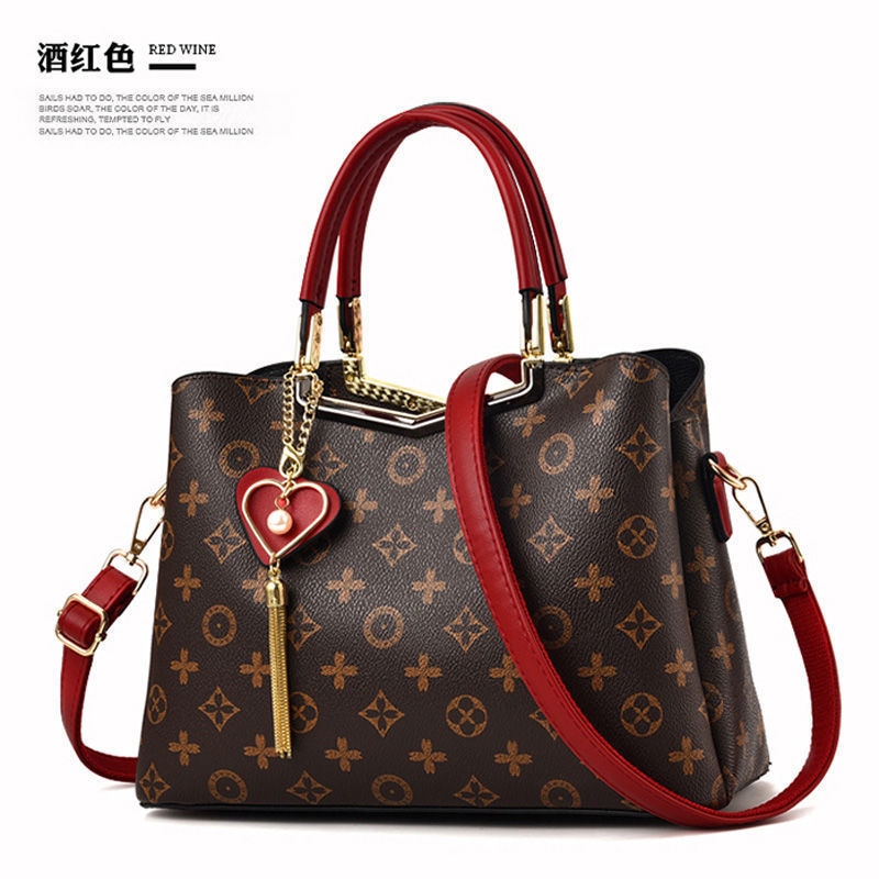 Leather handbags women 2021 new autumn and winter inclined middle-aged ...