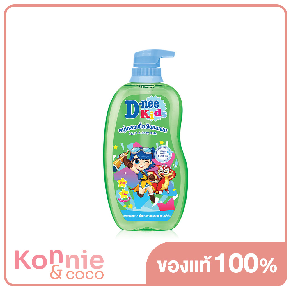 D-nee Kids ดีนี่คิดส์ สบู่เหลว เพื่อผิวและผม กลิ่น Green Smarty ( สี ...