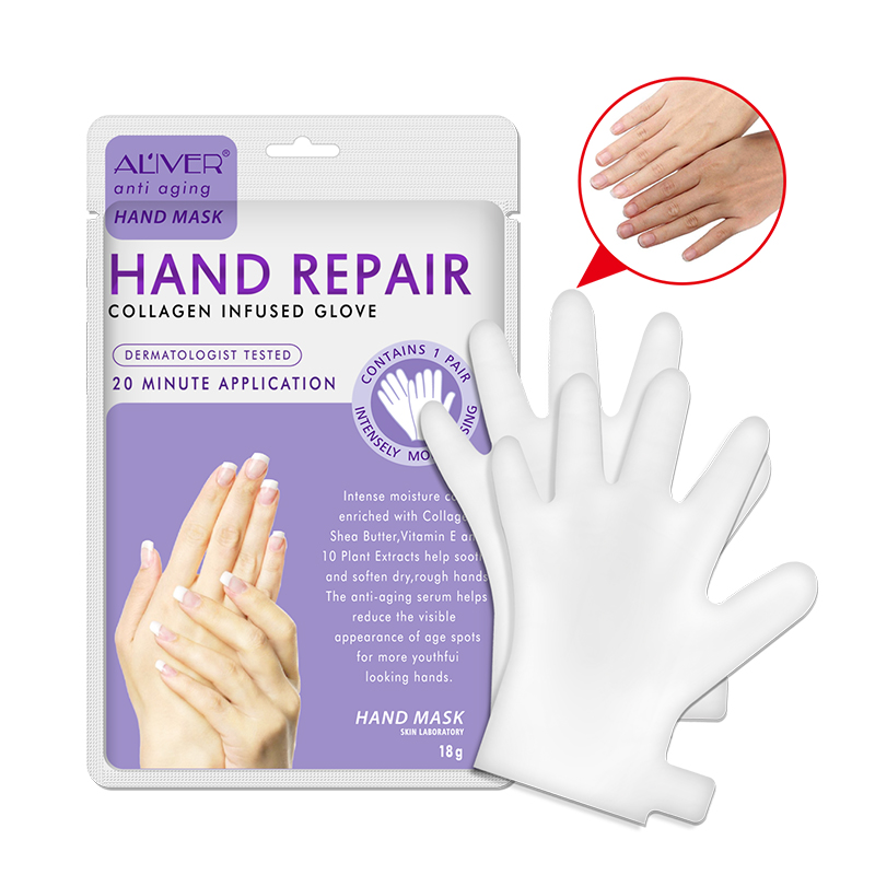 ALIVER Exfoliating Hand Mask 18g / คู่ มาร์คมือนุ่ม มาส์กลอกมือ มอยส์เจ ...