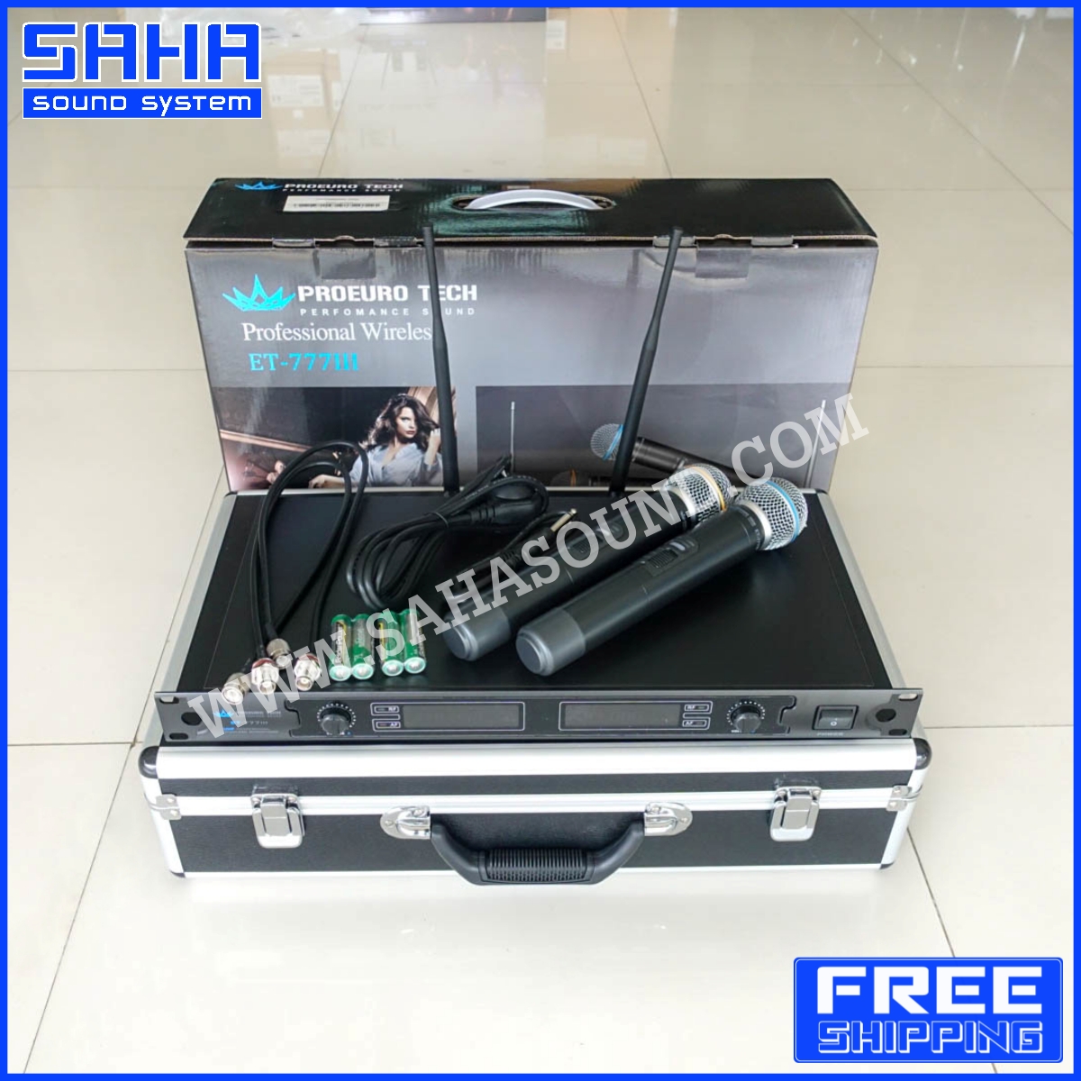 ส่งฟรี *ประกัน 1 ปี* PRO EUROTECH ET-777III ไมโครโฟนไร้สาย ไมค์ลอย - ถือคู่ เสาหน้า (ด้ามอลูฯ ...