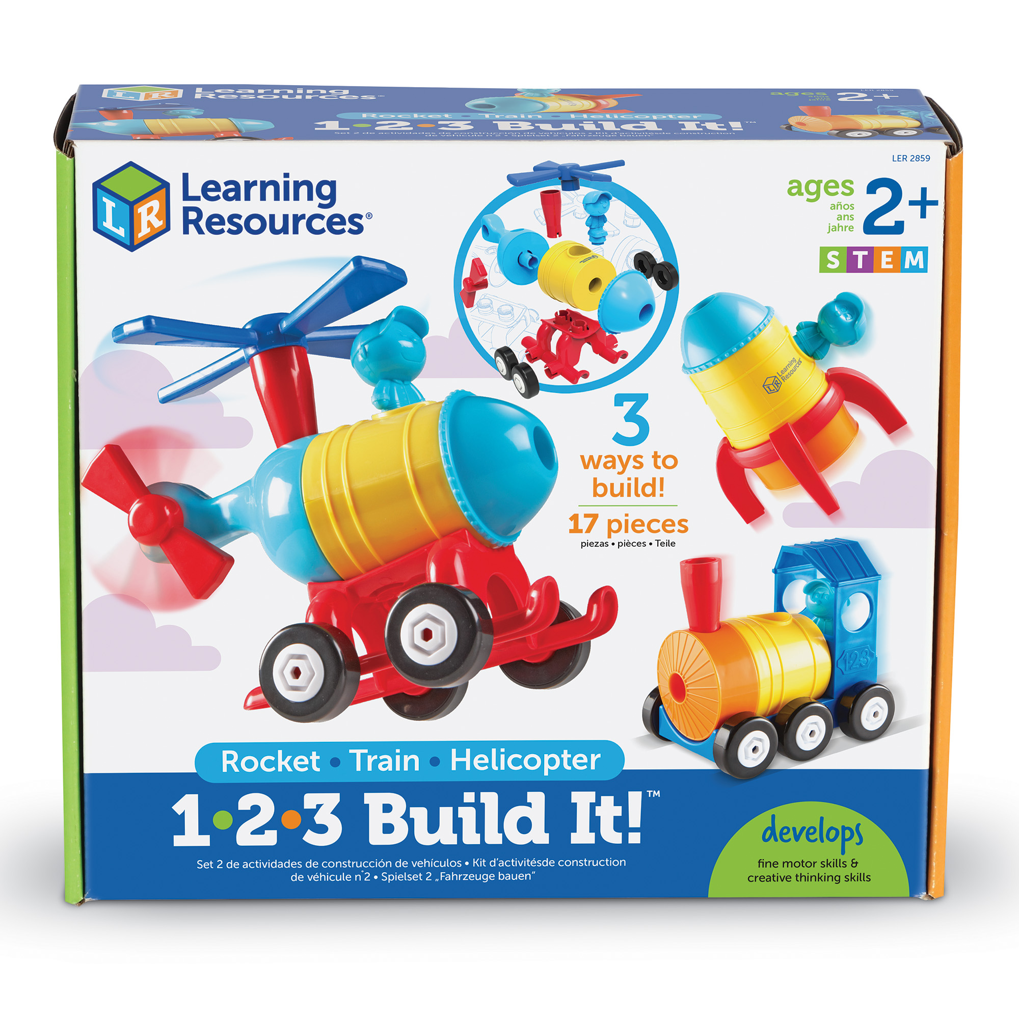 [2 ขวบ+] 1-2-3 Build It! Rocket-Train-Helicopter ของเล่น แปลงร่างเป็น ...