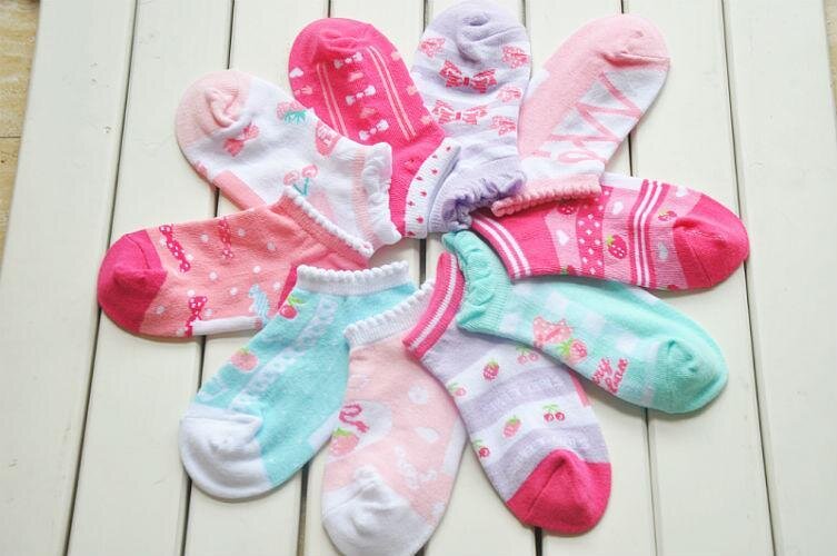 SCG-009-6 ถุงเท้าเด็กหญิง ขนาด 4-6 ขวบ เซต 10 คู่ - Cute Cool Kids ...