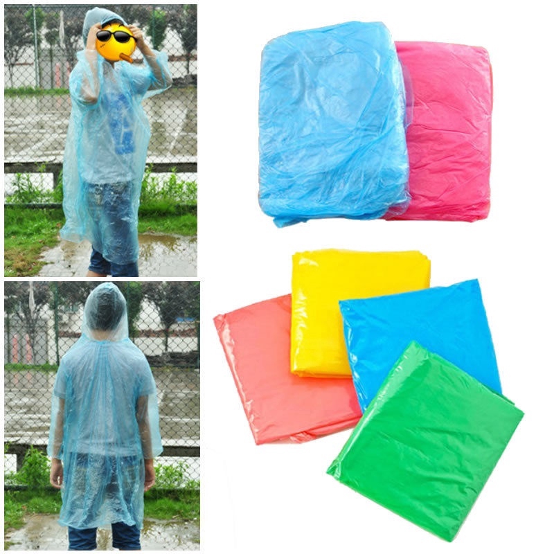 1 Pcs Emergency Waterproof Raincoat Poncho Outdoor Cycling Rafting ...