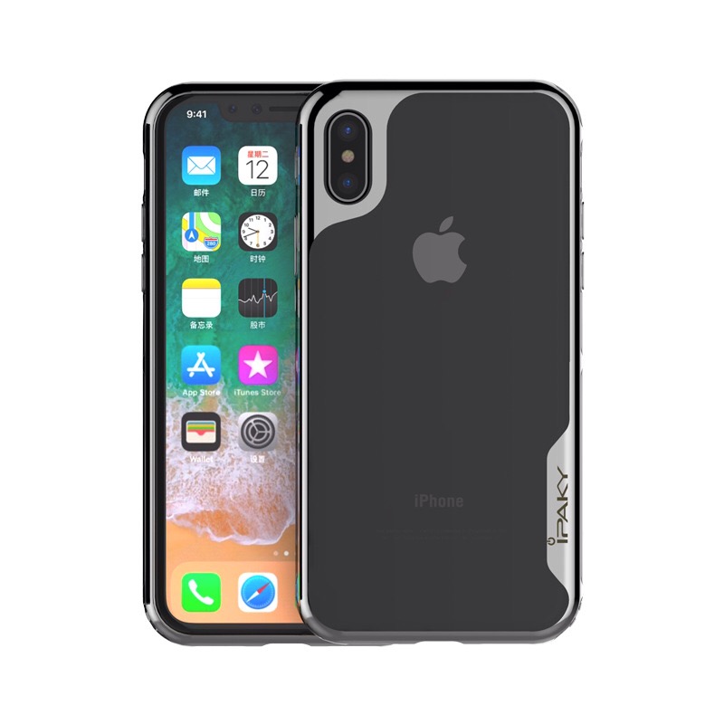 iPaky Luxury Electroplated Clear Silicone TPU Case for Apple iPhone X ...