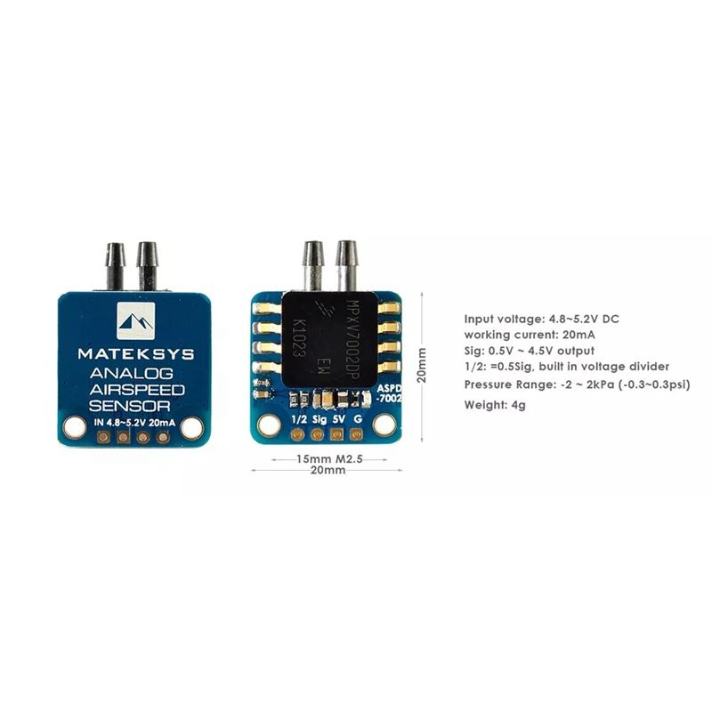 Systems Analog Airspeed Sensor ASPD-7002 Flight Controller for RC ...