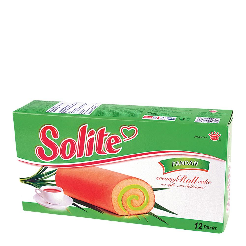 Solite โซไลท์ ครีมมี่สวิสโรลเค้ก ขนาด 20กรัม/ชิ้น กล่องละ12ชิ้น Creamy ...