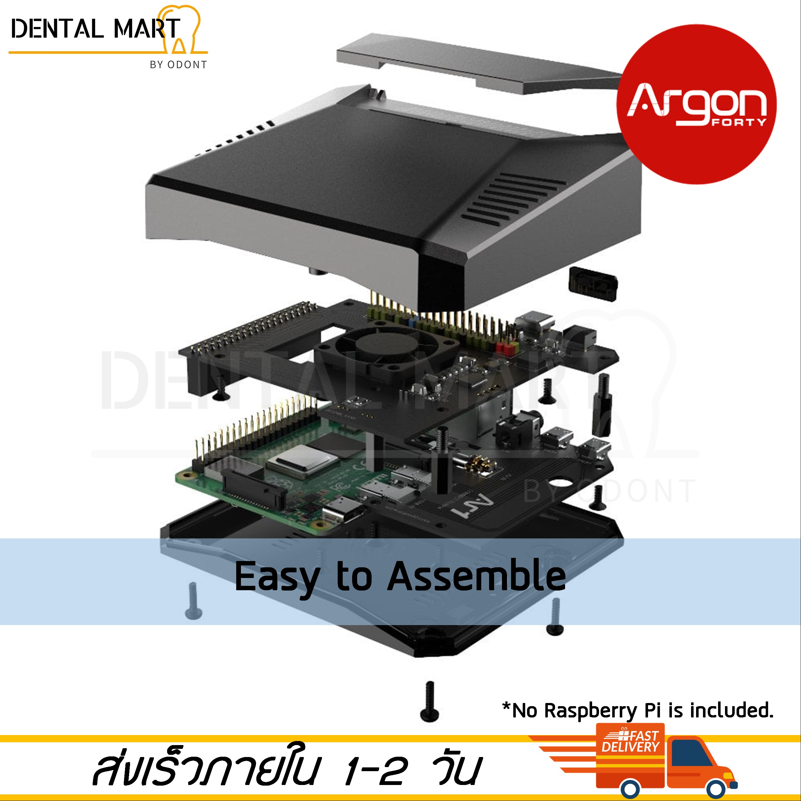 Argon One V2 Aluminum case for Raspberry Pi 4 Pi4 - Dental mart - ThaiPick