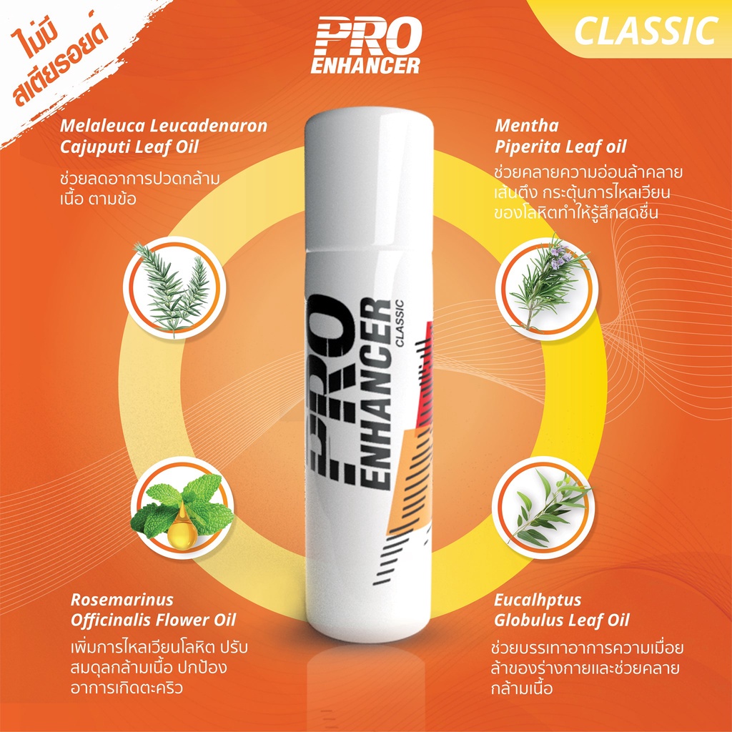 สเปรย์กันตะคริว สเปรย์ป้องกันอาการบาดเจ็บ Pro Enhancer Classic (สูตร ...