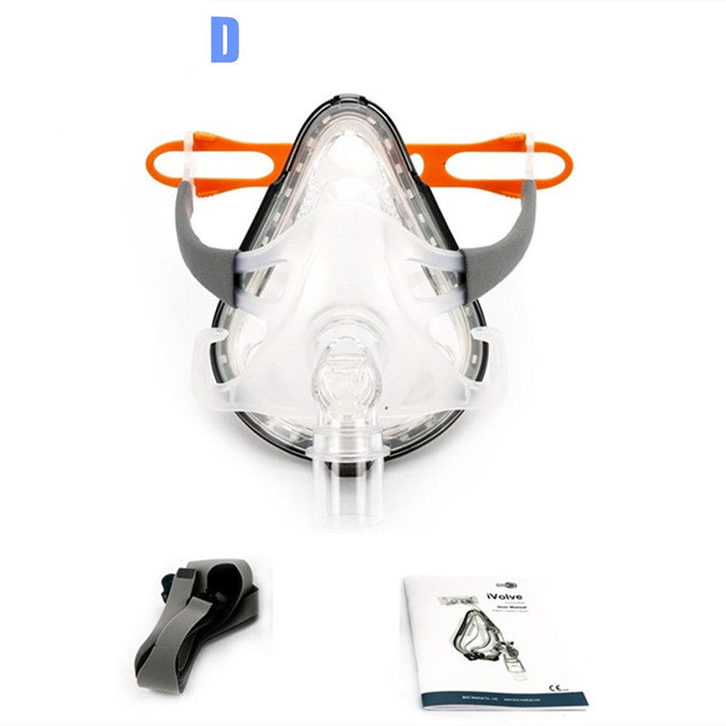 F1A Full Face Mask With Headgear Clips For CPAP Auto CPAP BiPAP Machine ...