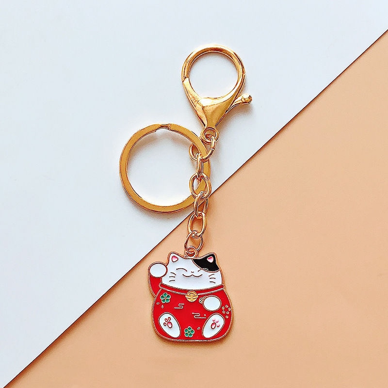 Cartoon plutus cat metal keychains contracted ins couples car key chain ...