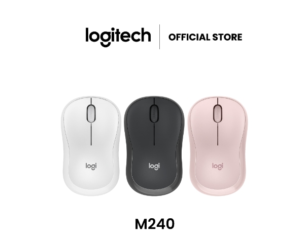Logitech M240 Silent Bluetooth Mouse (Offwhite) เมาส์ไร้สาย สีขาว เสียงกดเงียบ ของแท้ ประกัน ...
