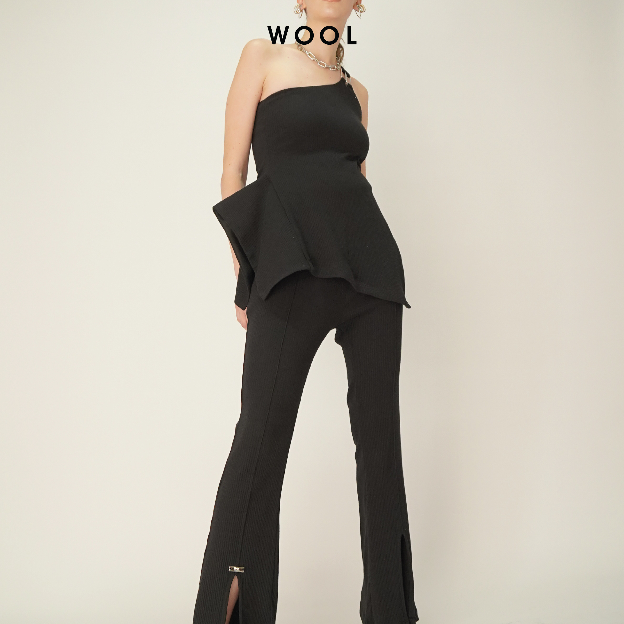 WOOL - Tali Pants กางเกง ทรง flare ผ้ายืด ผ้าร่อง 2 สี [Preorder ...