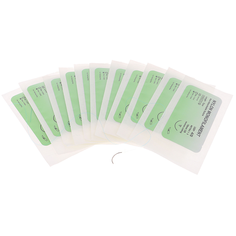 Fashionday 12Pcs/set Nylon Monofilament Medical Thread With Needle ...