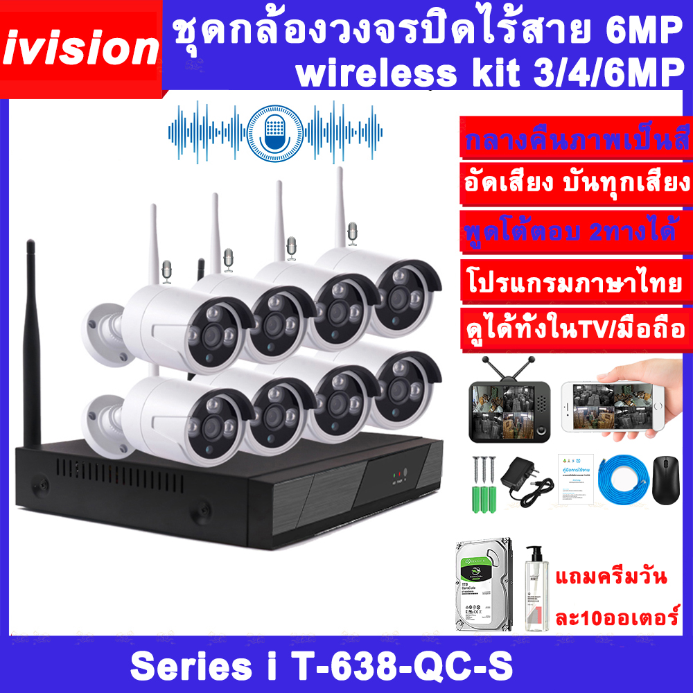 ivision โปรโมชั่น ชุดกล้องวงจรปิดไร้สาย พูดคุยโต้ตอบกันได้ กล้องวงจรปิด ...