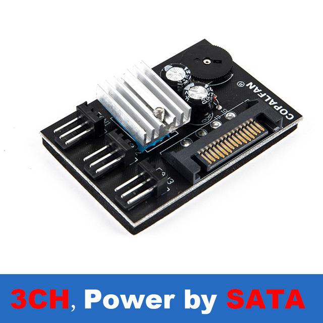 Fan Speed Controller 3pin for PC Case Cooler 12V3/5 Way Molex/SATA 3 ...