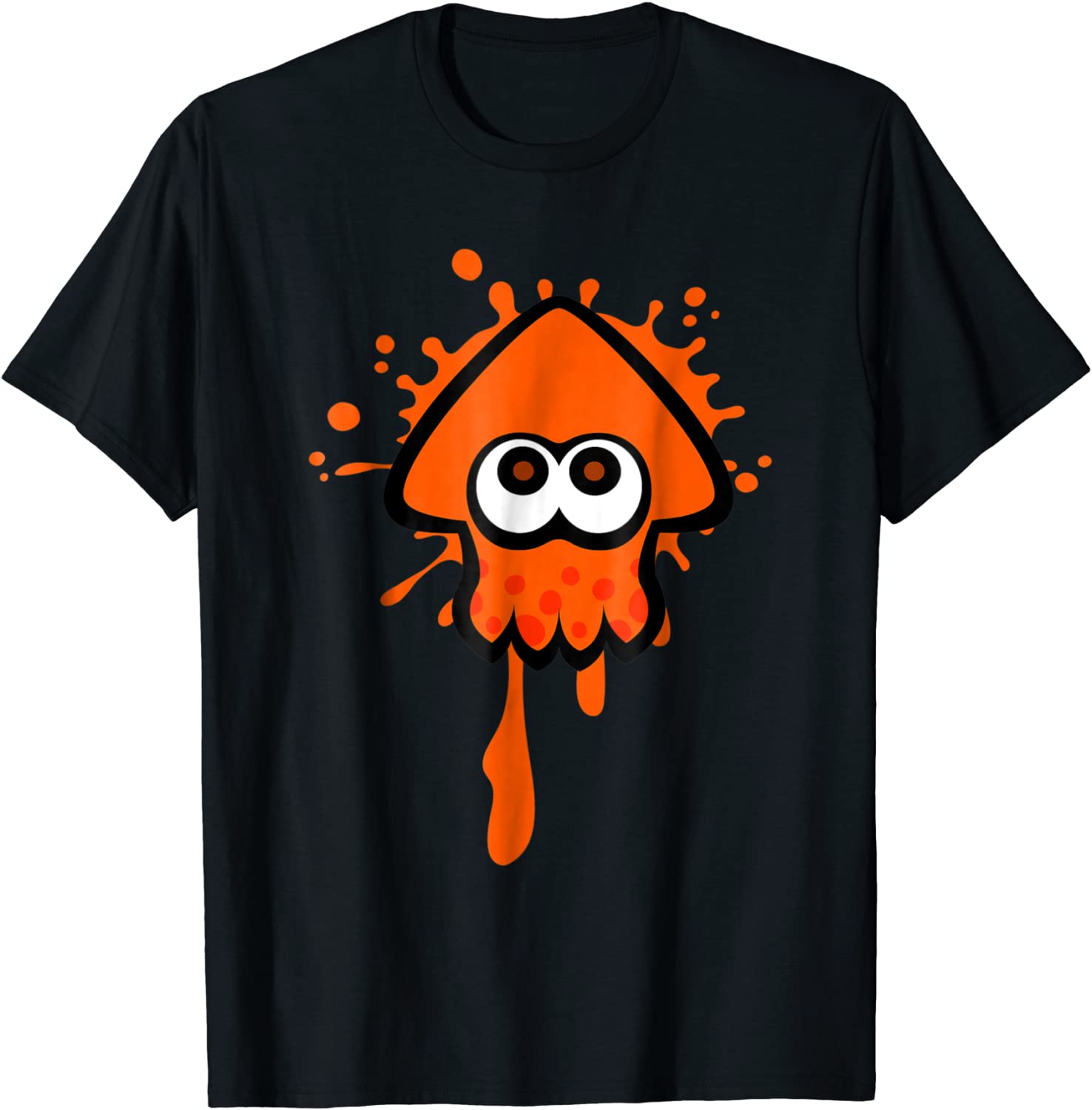 เสื้อยืดคอวีผู้ชาย Nintendo Splatoon Orange Inkling Squid Splat Graphic ...