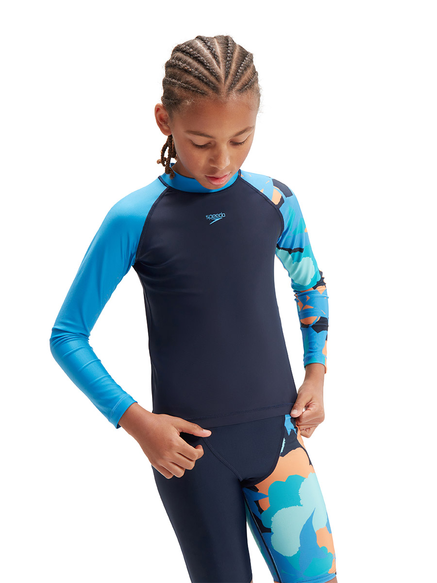 SPEEDO Long Sleeve Printed Rash Top เสื้อรัชการ์ดเด็กผู้ชาย ...
